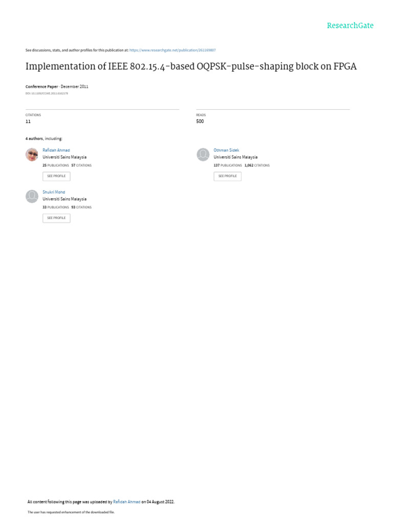 Proceeding Iccaie Rafidah | PDF | Field Programmable Gate Array | Modulation