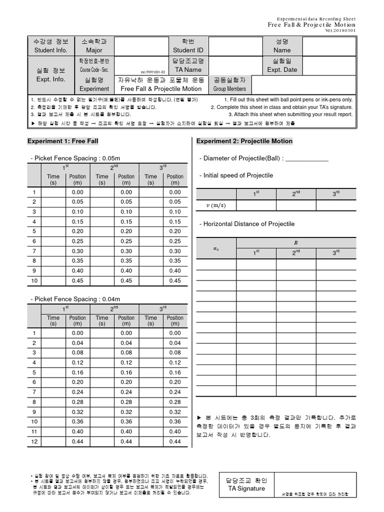 101 FreeFall SHEET | PDF