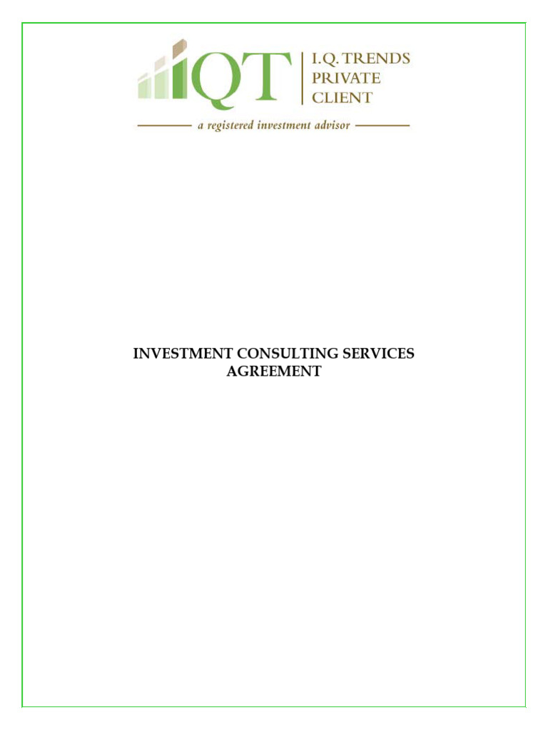 Investment Consulting Services Agreement | PDF | Investing | Investment ...