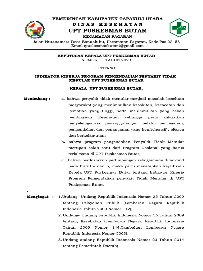 4,5,1 A SK Program Pengendalian Penyakit PTM | PDF | Kesehatan Holistik