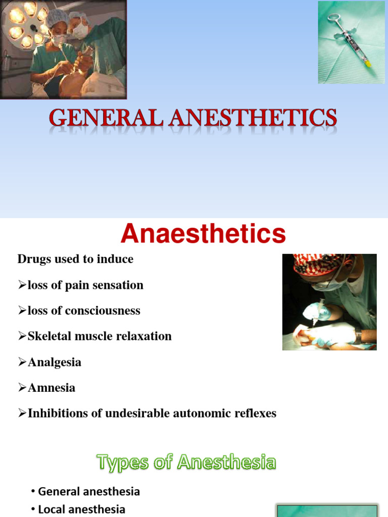 General Anesthesia For Nursing | PDF | Anesthesia | Midazolam