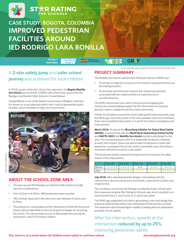 SR4S Case Study Bogota | PDF | Road Traffic Safety | Risk