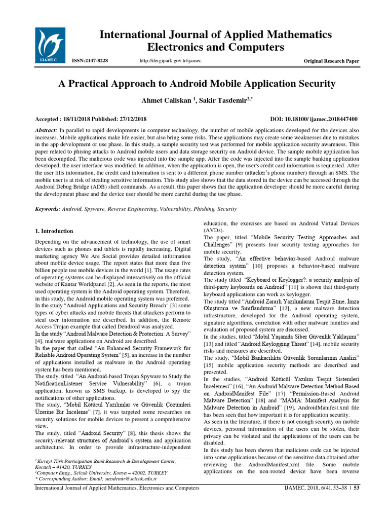 Android App Security Insights | PDF | Security | Computer Security
