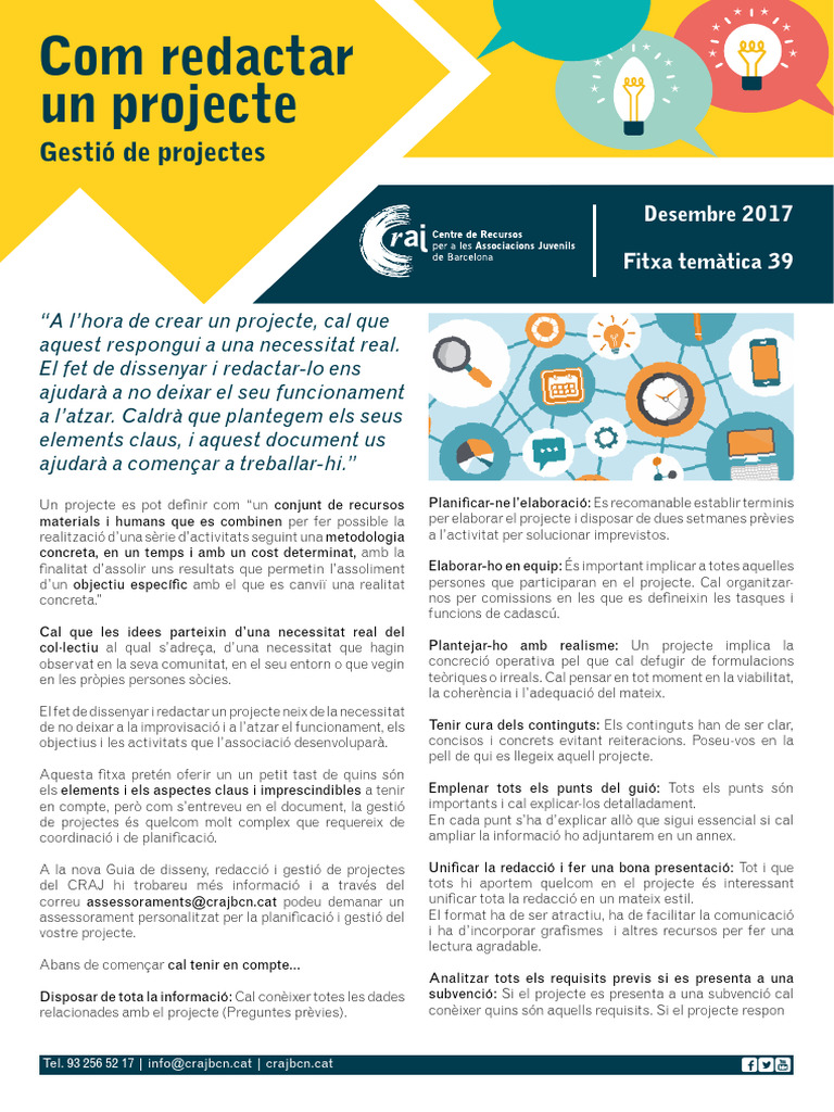 Com Redactar Un Projecte: Gestió de Projectes | PDF