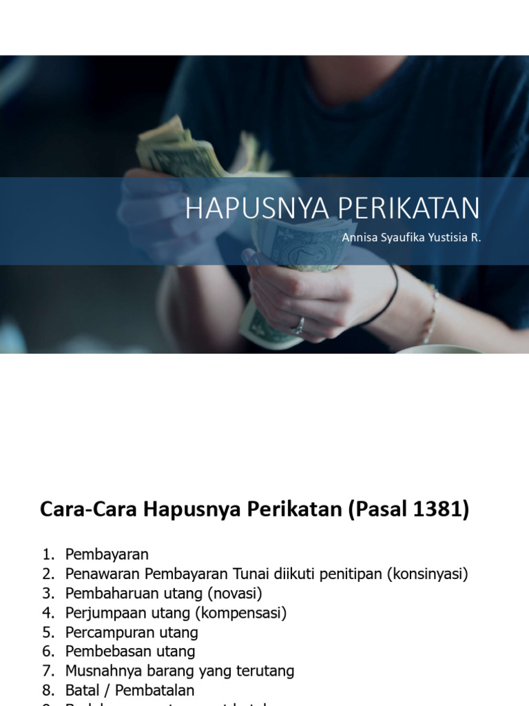 Hukum Perdata - Hapusnya Perikatan | PDF