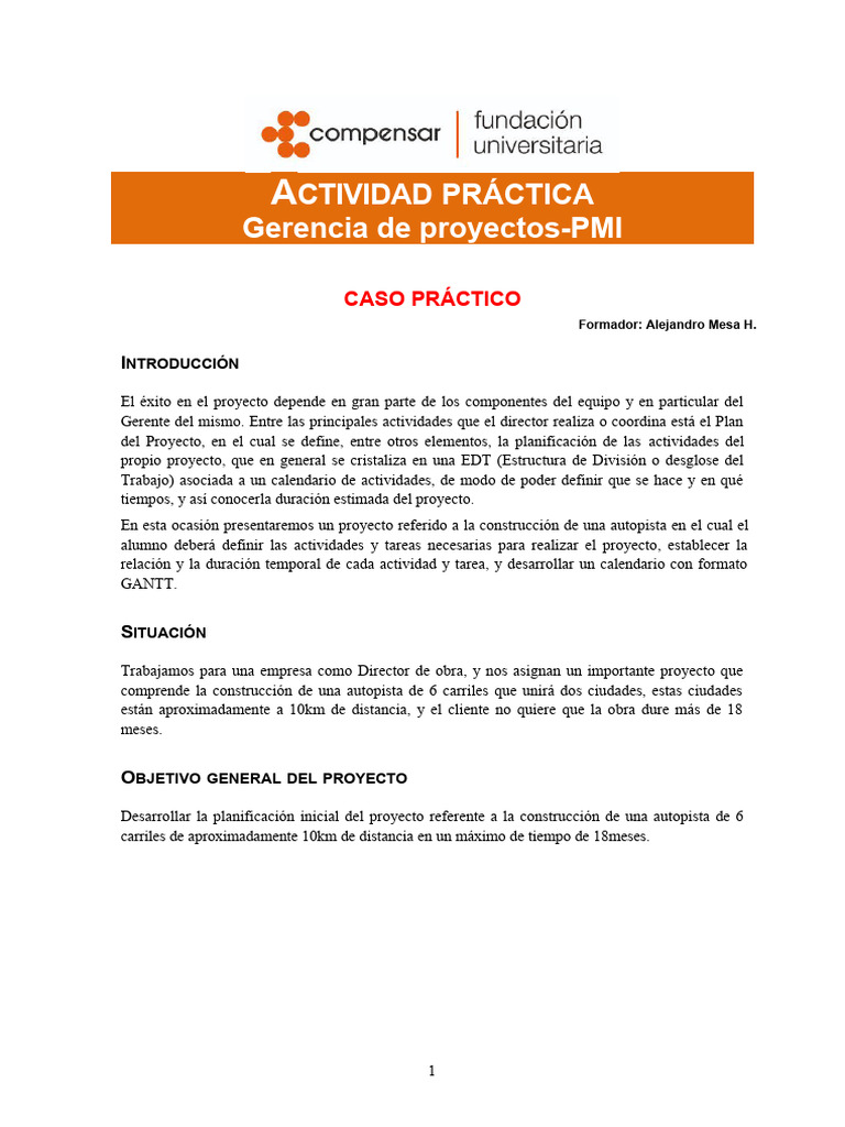 Entregable Gcia Proyectos | PDF | Planificación