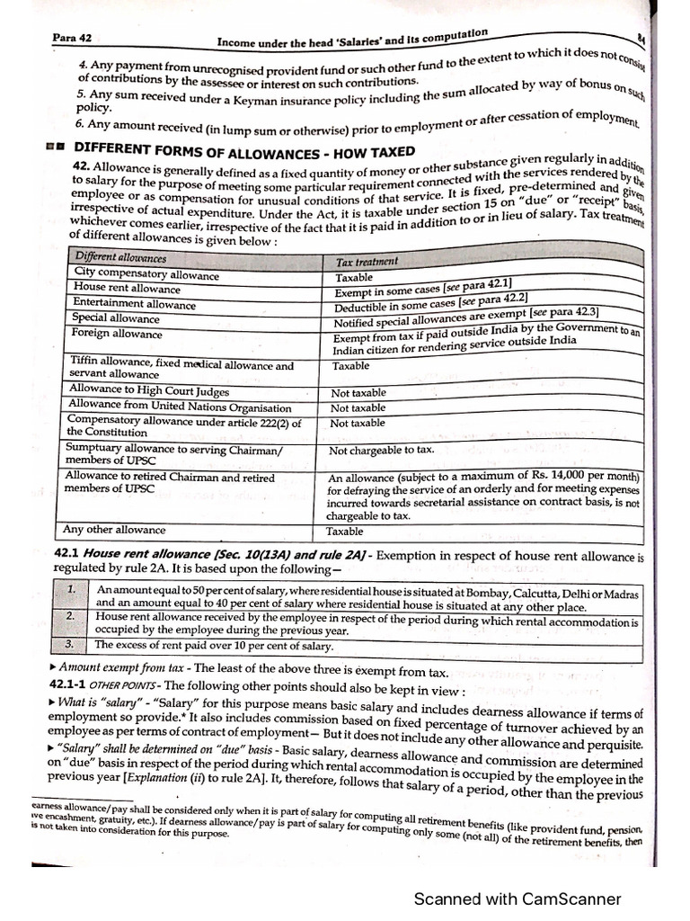2.4 Notes - Taxable Allowances | PDF