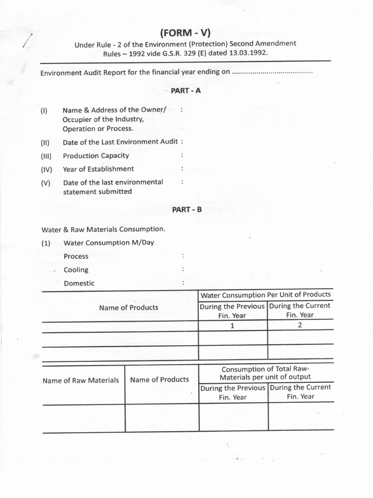 Environmental Statement Form V | PDF
