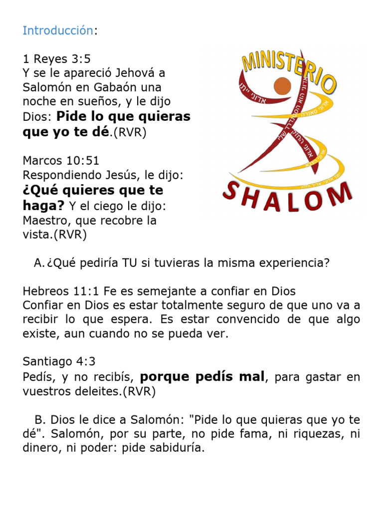 Un Corazon Entendido | PDF | Solomons | Libros de reyes