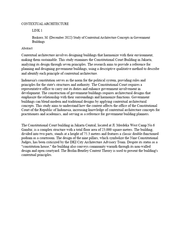 CONTEXTUAL ARCHITECTURE | PDF | Building | Design