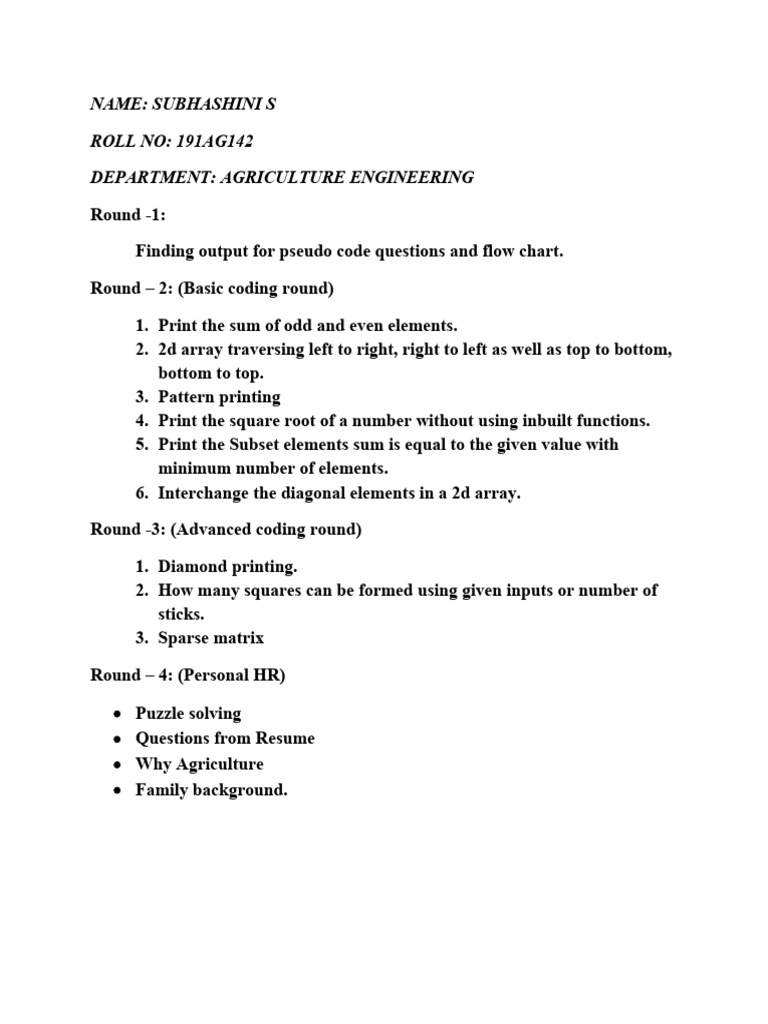 Subhashini S - Zoho (Qa) | PDF