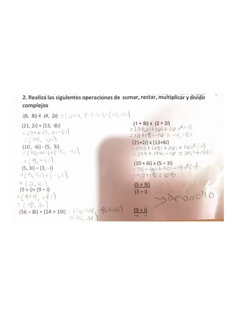 Realiza Las Siguientes Operaciones de Sumar Restar Multiplicar y ...