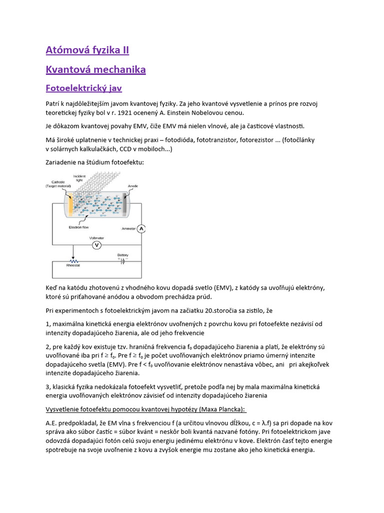 Atómová Fyzika II | PDF