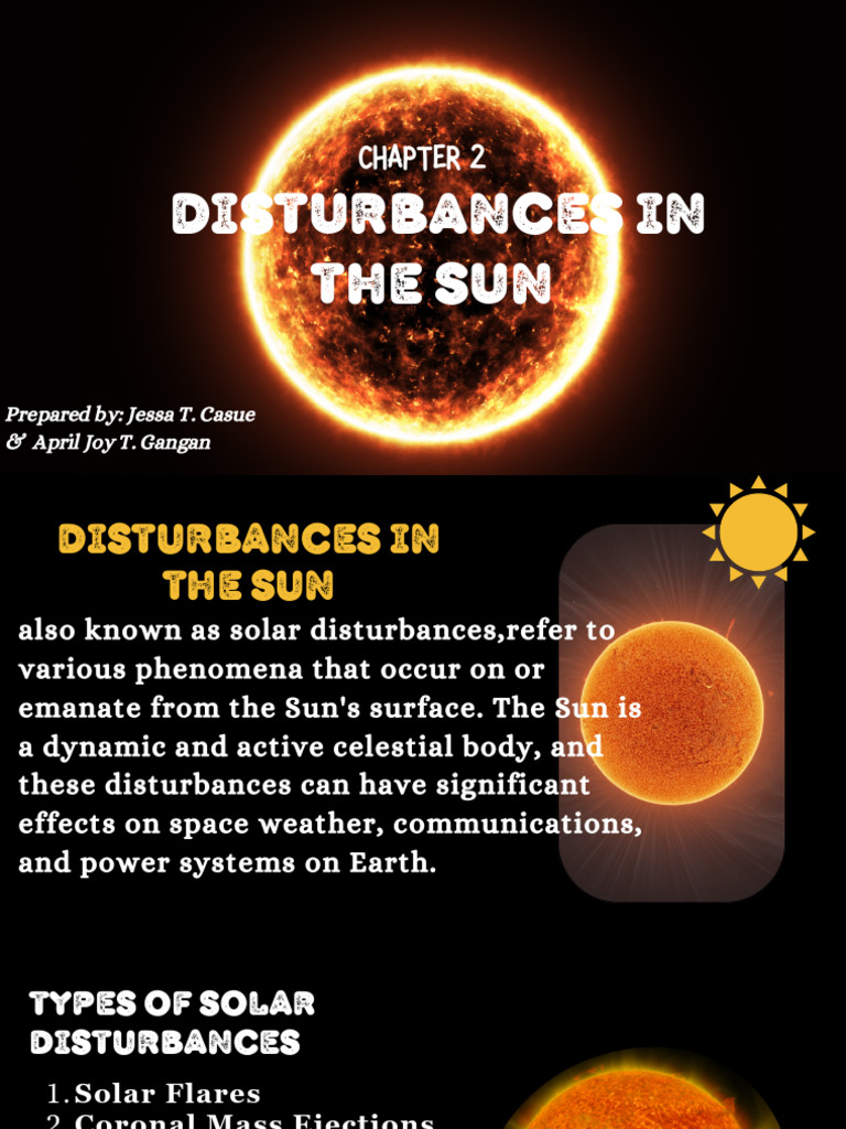 Disturbances of The Sun | PDF | Solar Flare | Solar Wind
