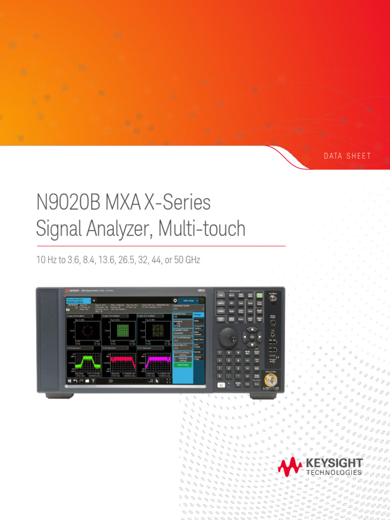 N9020B MXA X-Series Signal Analyzer, Multi-Touch | PDF | Decibel | Hertz