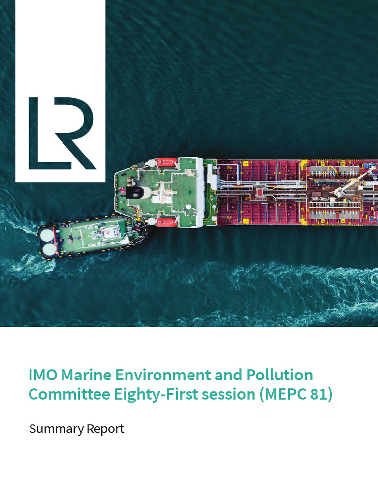 MEPC 81 Summary Report | PDF | Life Cycle Assessment | Emission Intensity
