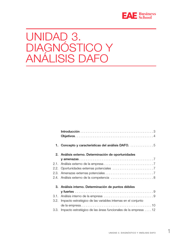 M1U3 - Diagnóstico y Análisis DAFO - 19041 | PDF | Análisis FODA | Business