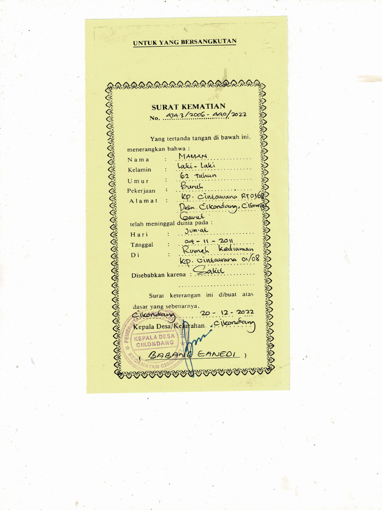 Komsen Kematian | PDF