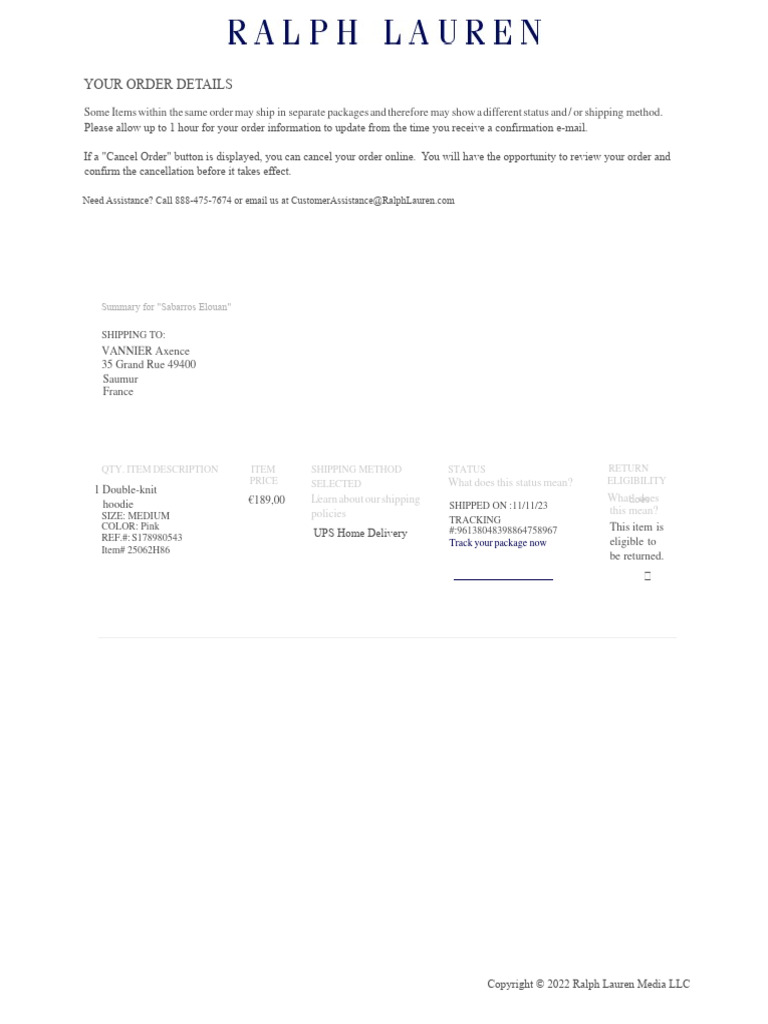 Facture Ralph Propre 1 | PDF