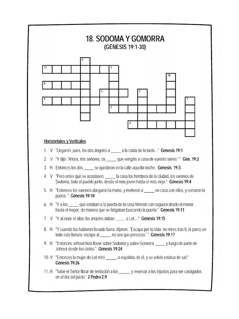 Sodoma y Gomorra Crucigrama | PDF