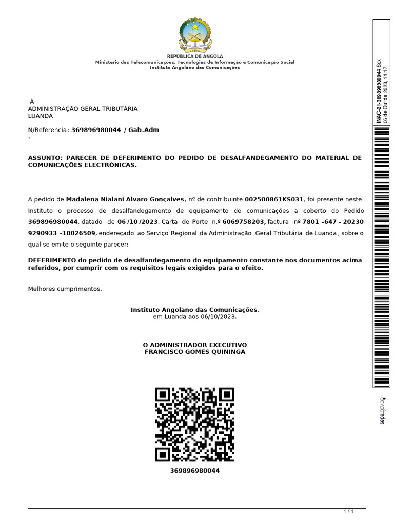 Inacom Doc 20231006111746 | PDF | Angola