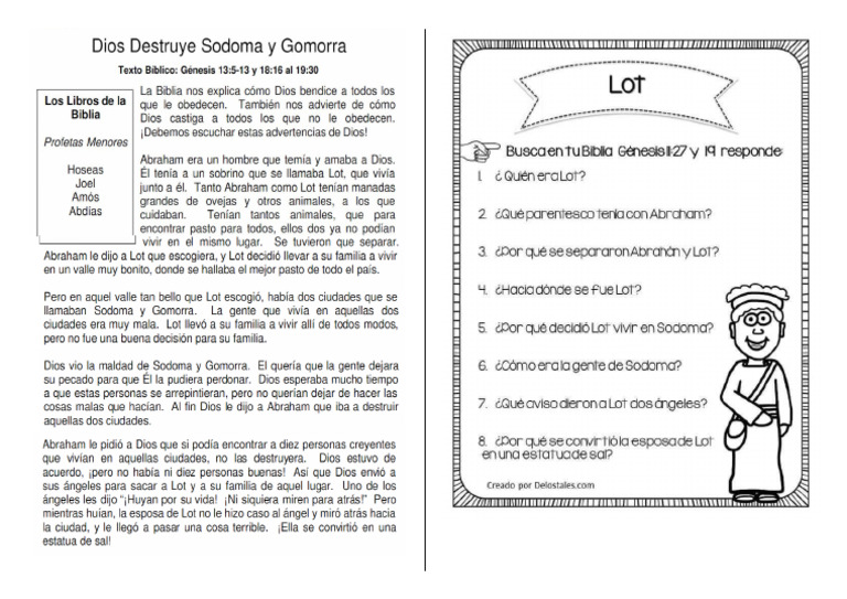 Texto y Preguntas Sodoma y Gomorra | PDF