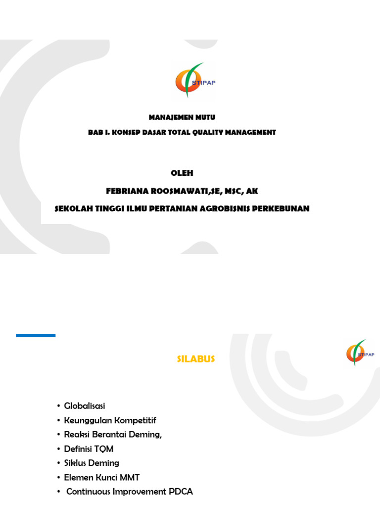 Total Quality Management: Konsep dan Implementasi | PDF