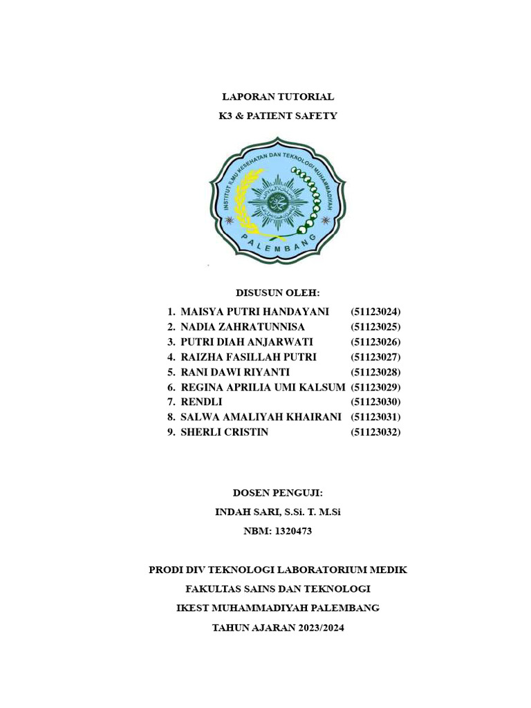 Revisi Laporan Tutorial K3 Kasus 2 | PDF | Kesehatan Holistik | Sains & Matematika