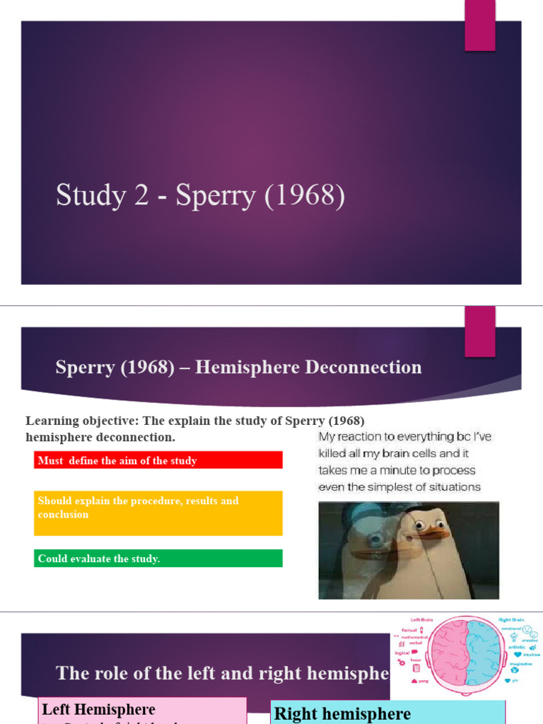 6. Study 2 Sperry (1968) With Questions | PDF | Lateralization Of Brain ...