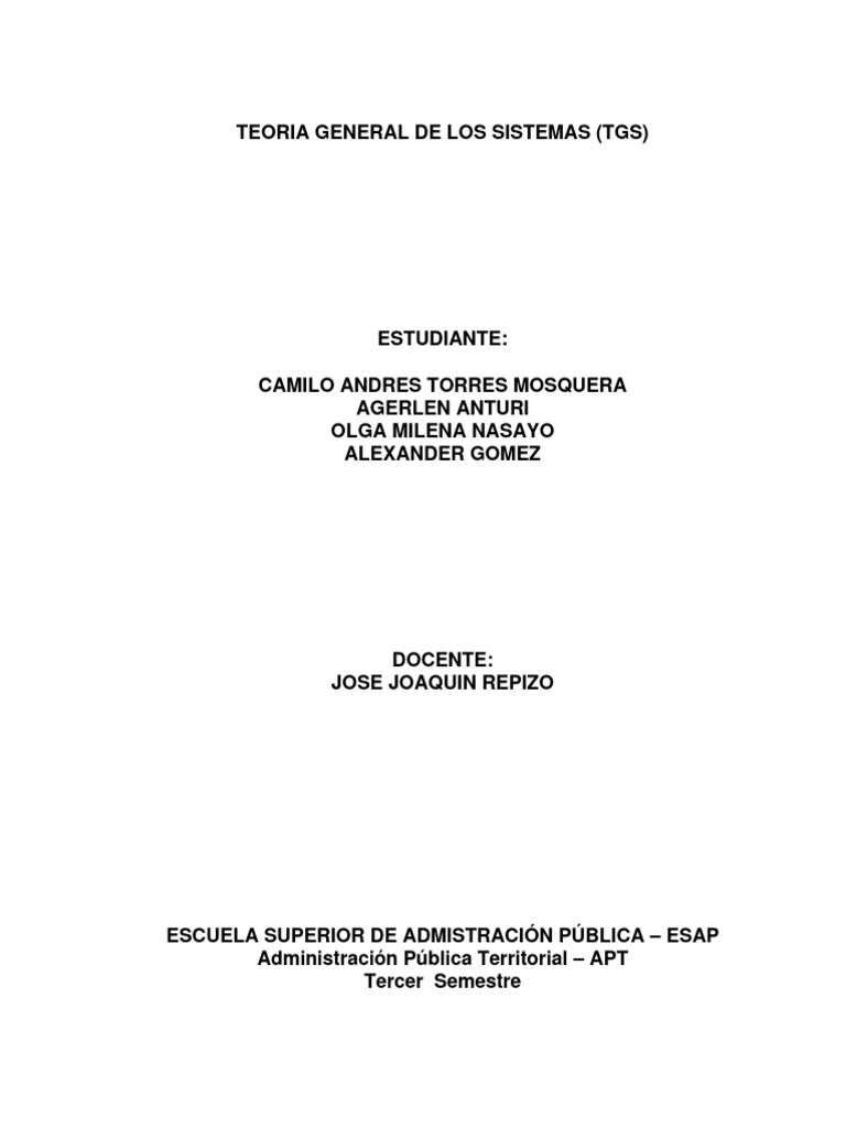 Tarea TGS Camilo Andres Torres Mosquera | PDF | Ciencias sociales | Filosofía