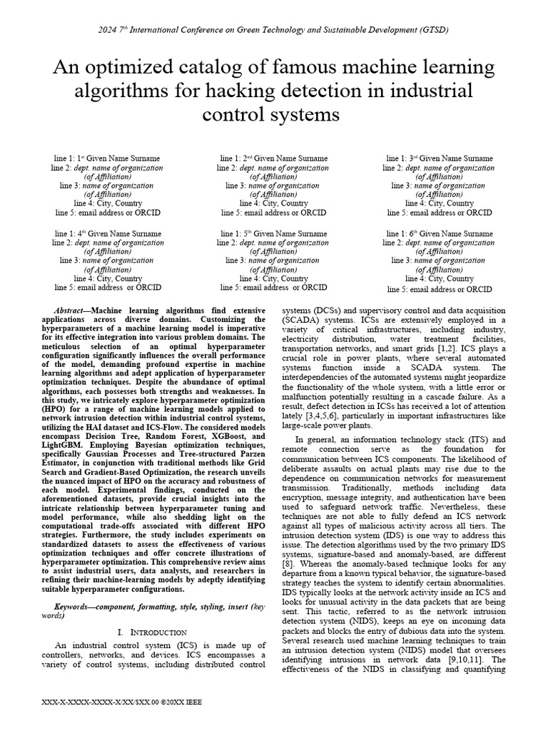 IEEE Xplore Conference-Template-A4 | PDF | Machine Learning | Note (Typography)