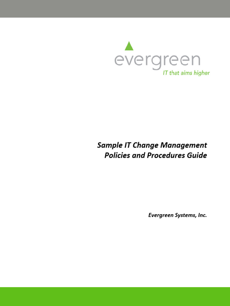 Sample IT Change Management - Policies and Procedures Guide | PDF ...