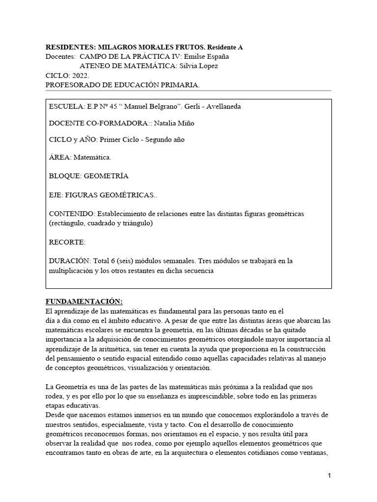 Matemáticas GEOMETRIA - 2do Grado | PDF | Geometría | Rectángulo