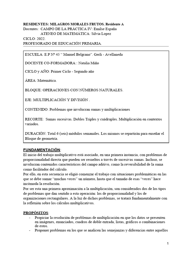 Matemáticas MULTIPLICACIÓN - 2do grado | PDF | Multiplicación | Matemáticas