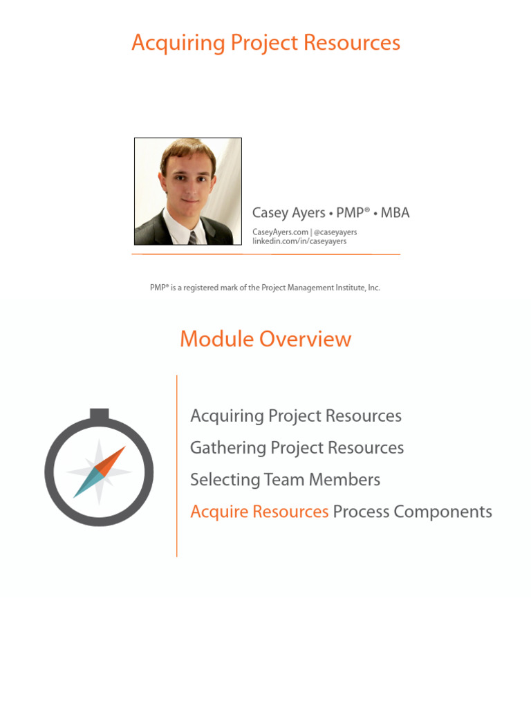 Acquiring Project Resources Slides | PDF | Project Management | Resource