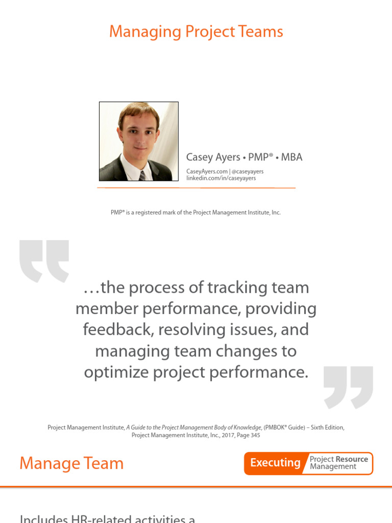 Managing Project Teams Slides | PDF | Project Management | Decision Making