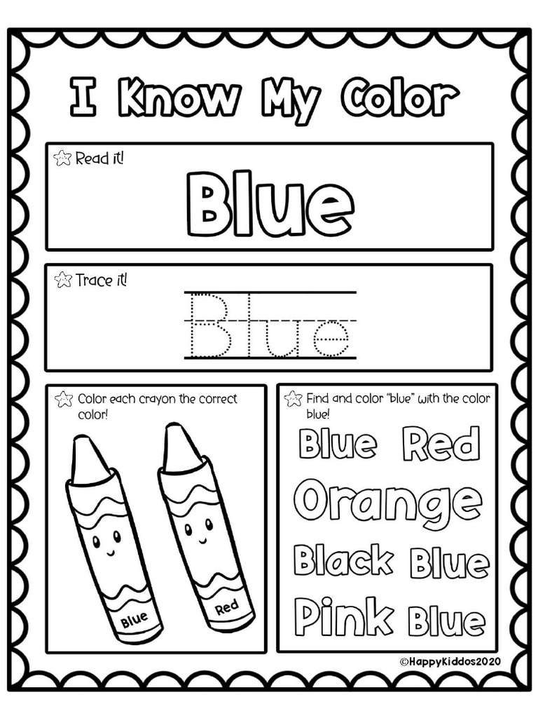 I Know My Color Worksheets For Kids - Page-0001 | PDF
