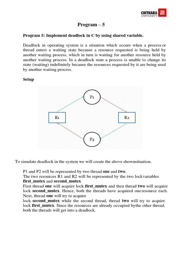 C Deadlock Simulation Guide Pdf File System Computer File