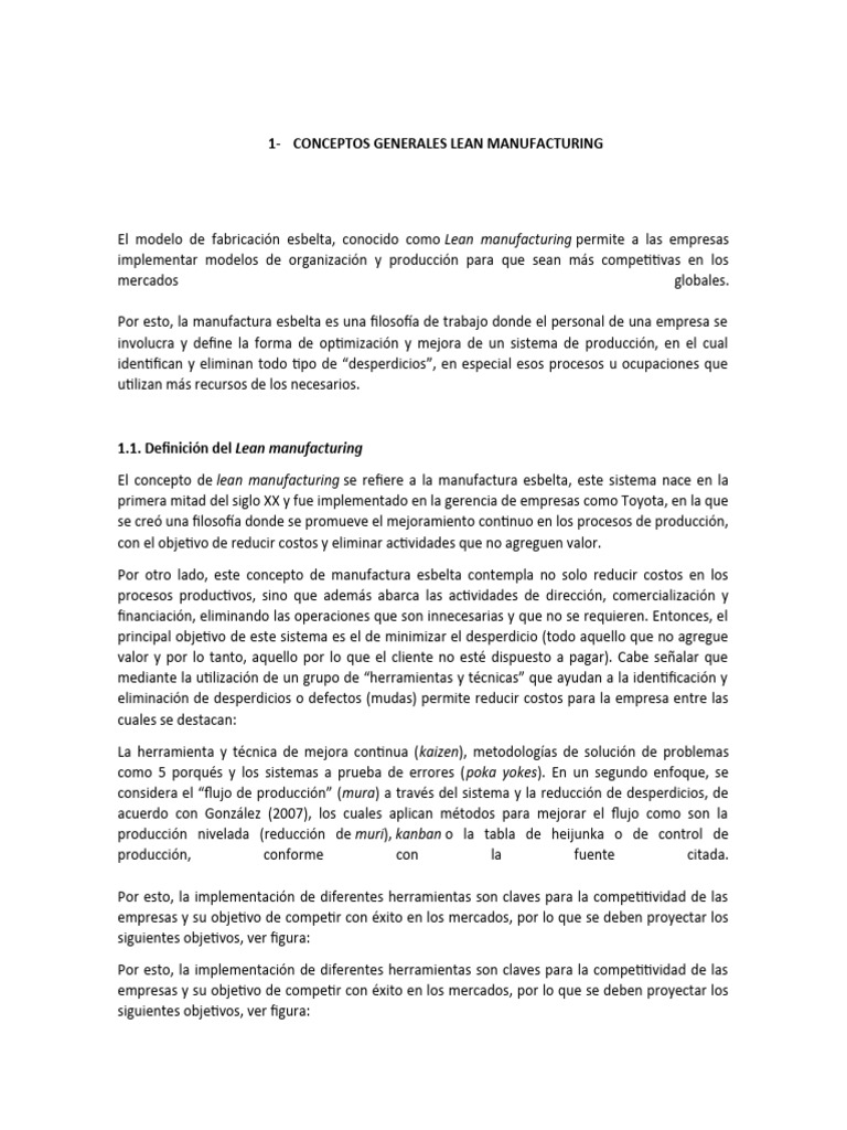 Introducción al Lean Manufacturing | PDF | Lean Manufacturing | Producción y fabricación