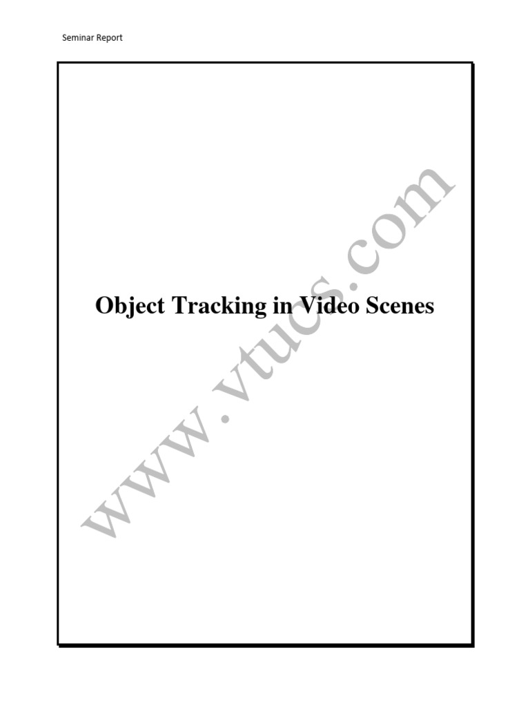 Object Tracking Techniques in Video Analysis | PDF | Image Segmentation ...