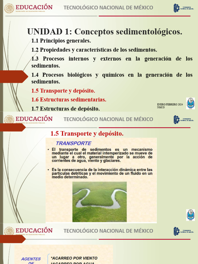 Unidad 1 Geo de Yac Clase 190224 | PDF | Estrato | Roca sedimentaria