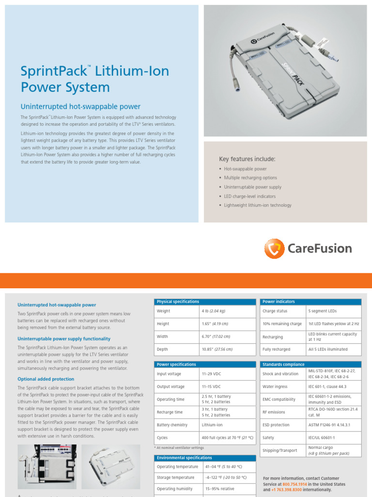 RC SprintPack BR EN 1 | PDF | Rechargeable Battery | Power Supply