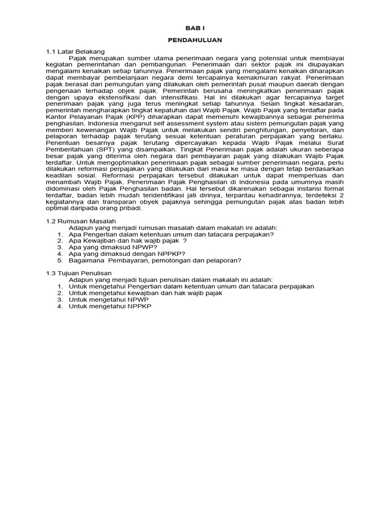 Makalah Perpajakan Kelompok | PDF