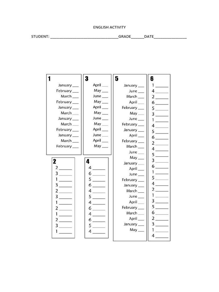 ACTIVITY MESES DEL AÑO | PDF