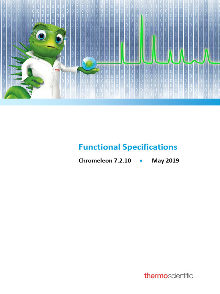 Functional Specifications - Chromeleon 7.2.10 | PDF | Databases | Command Line Interface