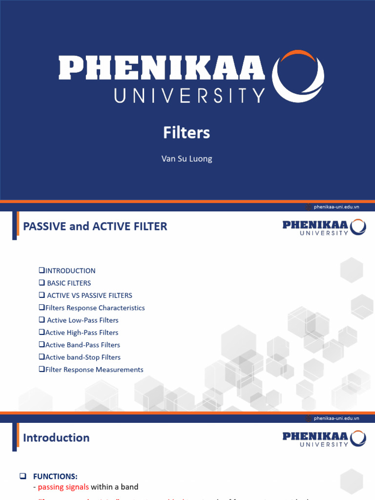 Chapter 6 Filters | PDF | Electronic Filter | Low Pass Filter