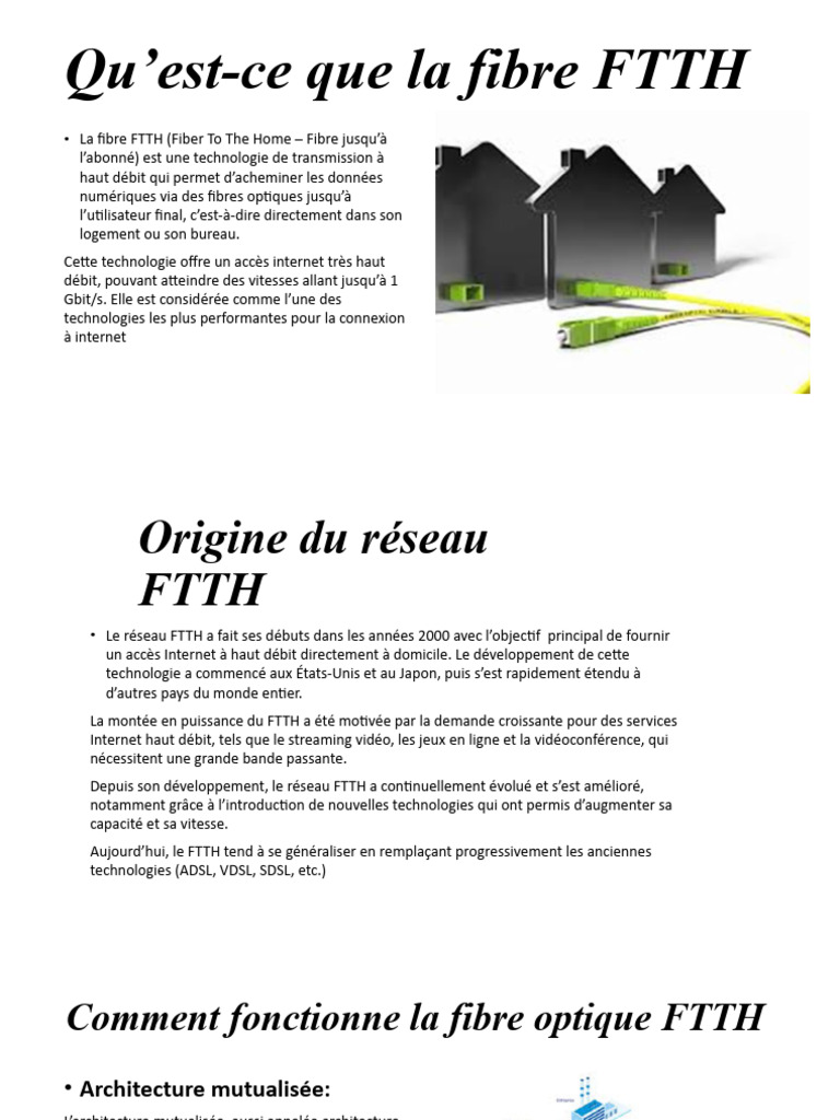 Qu'Est-ce Que La Fibre FTTH | PDF | Fibre optique | Technologie numérique