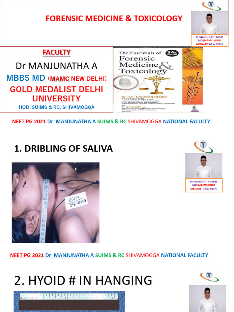 FMT Class Images-Dr Manjunath | PDF | Doctor Of Medicine | Academic Degree