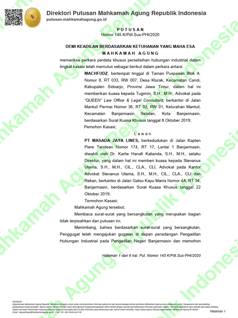 Kasasi Mahfudz | PDF