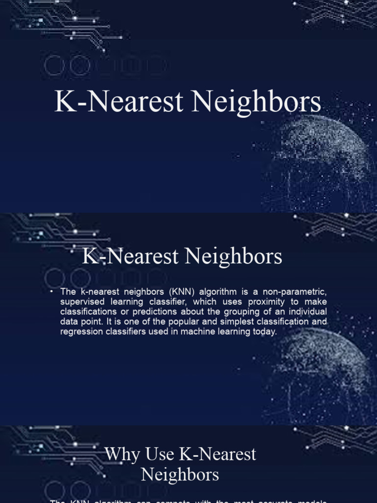 K-Nearest-Neighbors-ppt | PDF | Statistical Classification ...